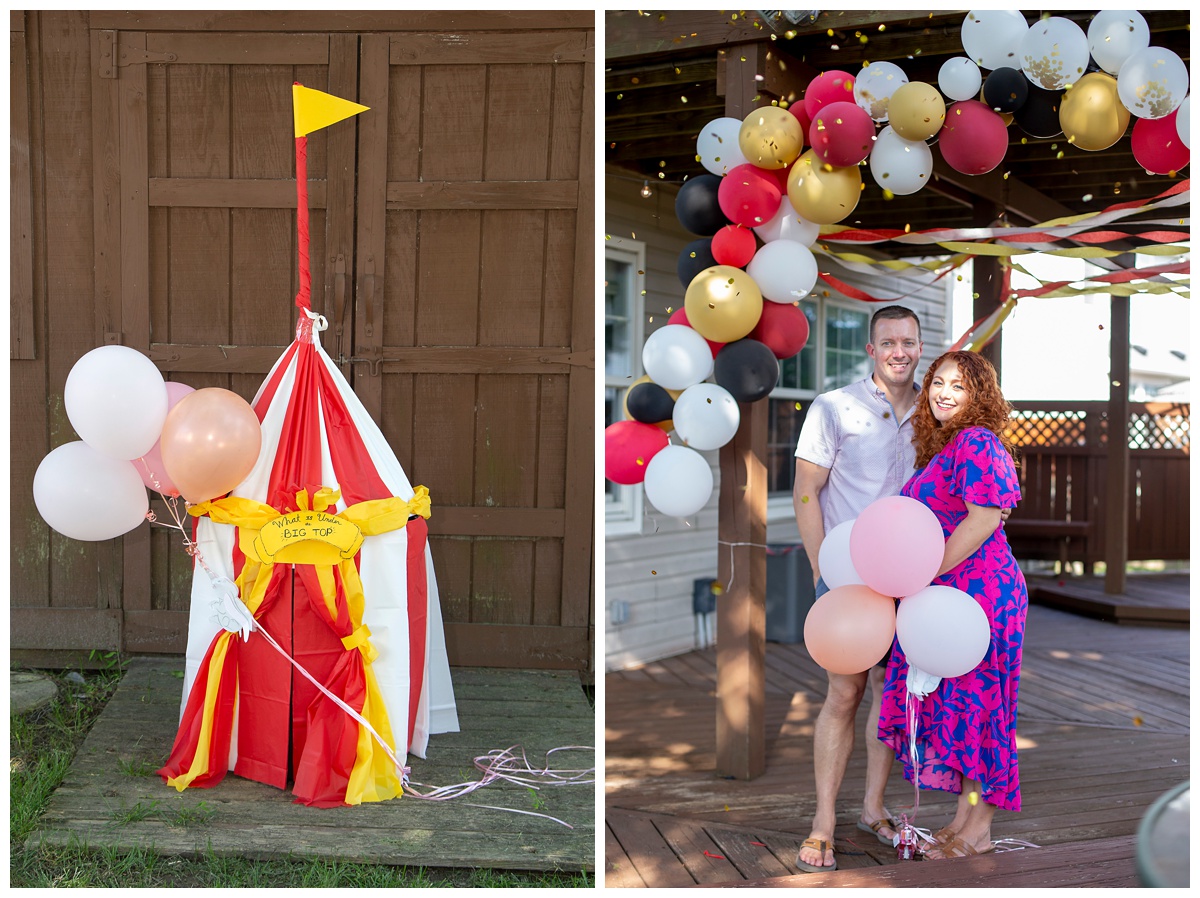 Circus-Themed, Baby Vance Reveal - Natalie Kent Photography