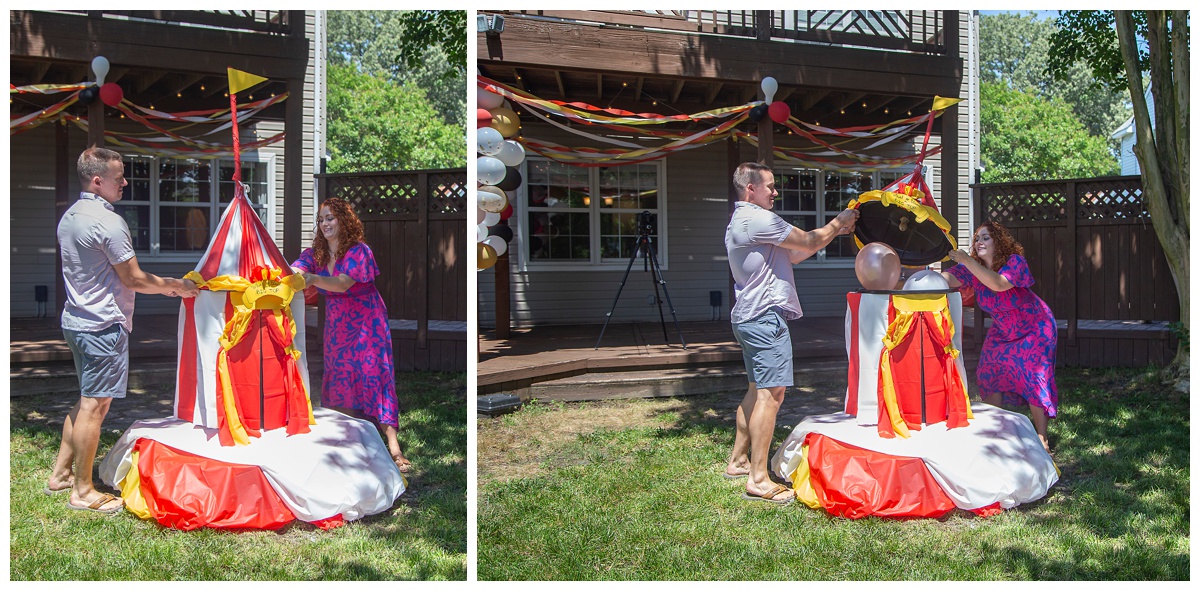 Circus-Themed, Baby Vance Reveal - Natalie Kent Photography