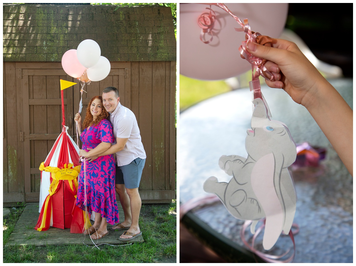 Circus-Themed, Baby Vance Reveal - Natalie Kent Photography