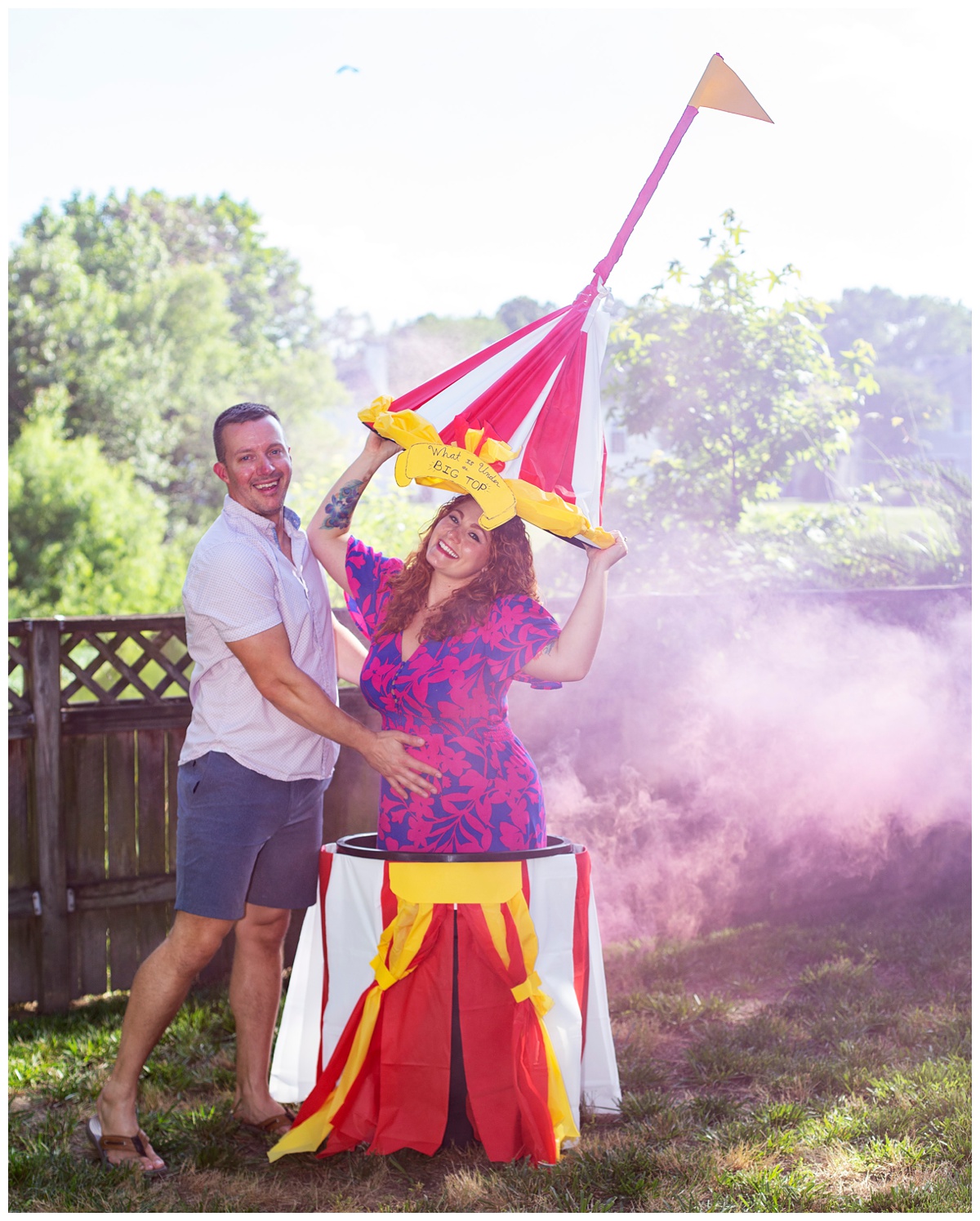 Circus-Themed, Baby Vance Reveal - Natalie Kent Photography